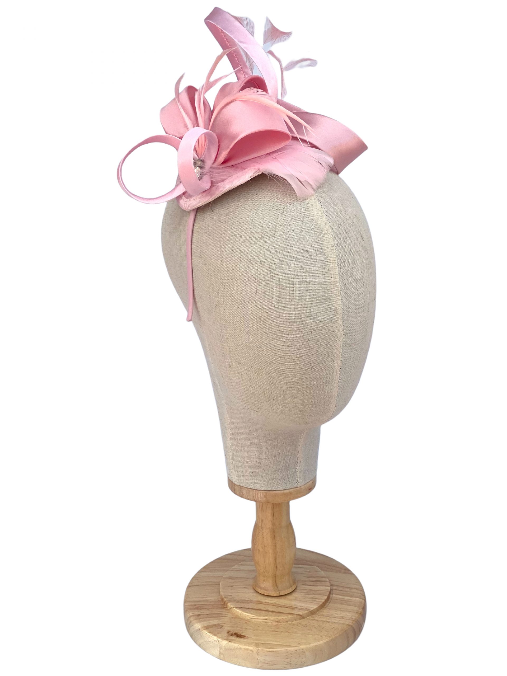 Baby Pink Satin Diamante Alice Band